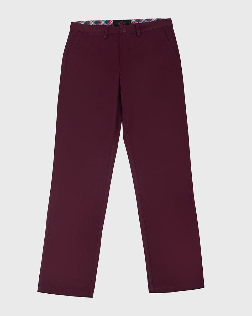 Pantalón Casual Chino Color Guinda – Andrews